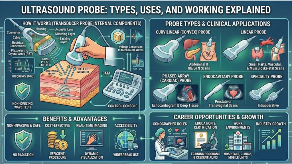 Ultrasound Probe: Types, Uses, And Working Explained - Sonographer Salary